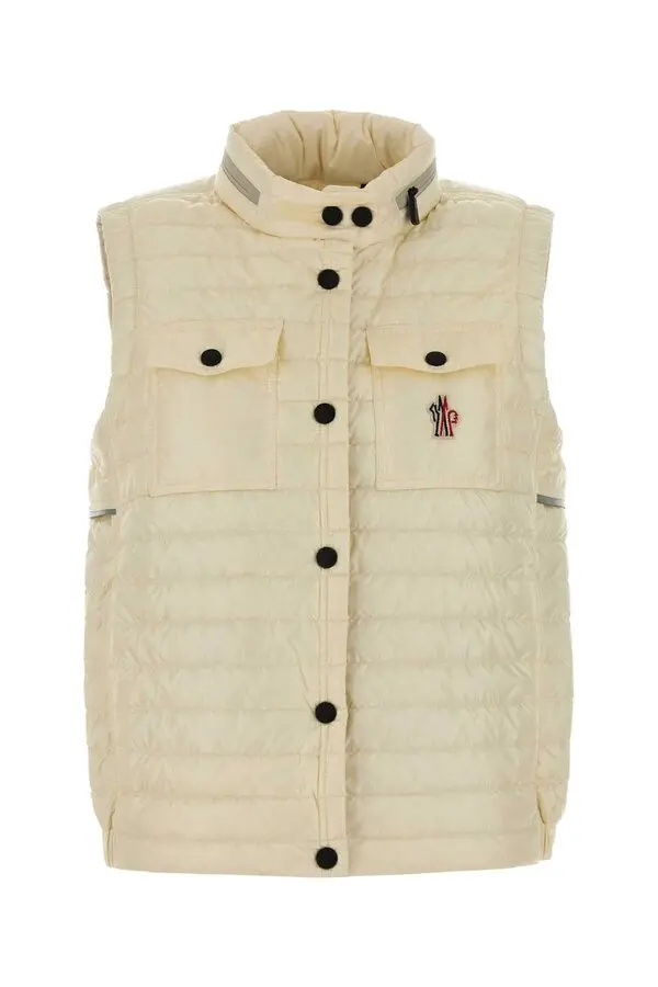 Moncler Quilted Down Vest With Stand Collar