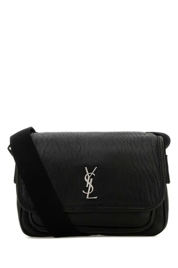 Saint Laurent Leather Mini Messenger Crossbody Bag