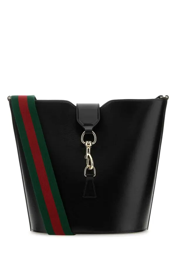 Gucci Leather Small Bucket Bag With Platinum-tone Hardware