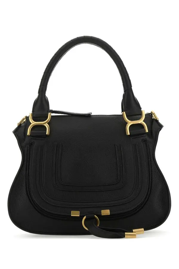 Chloé Marcie Mini Leather Small Handbag - Black