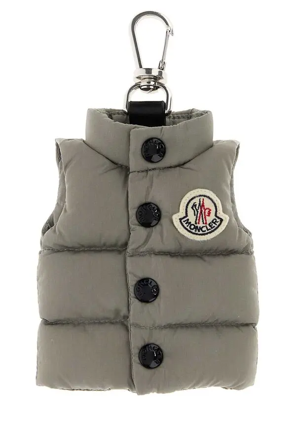 Moncler Monogram Fabric Key Ring With Silver-tone Hardware