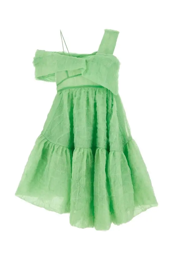 Cecilie Bahnsen Silk-blend Short Silhouette Mini Dress