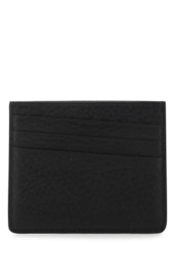 MAISON MARGIELA Mini Leather Card Holder 10cm X 8cm - Black