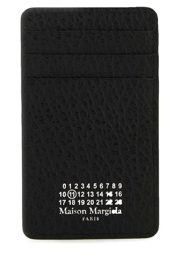 MAISON MARGIELA Leather Card Holder, 7 Cm X 12 Cm Mini Wallet For