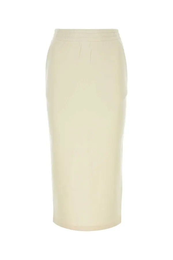 Prada Cotton Midi Skirt - Yellow