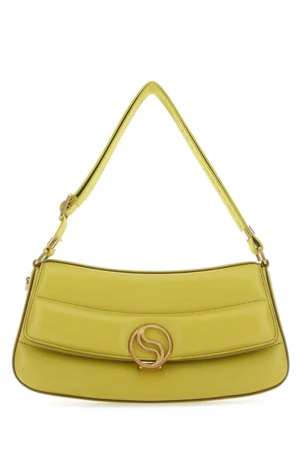 Stella McCartney Alter Mat Shoulder Handbag With Antiqued Golden Hardware, 27cm X 13cm X 5cm - Green