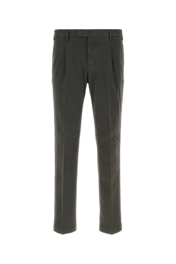 PT TORINO Stretch Cotton Tailored Trousers - Grey