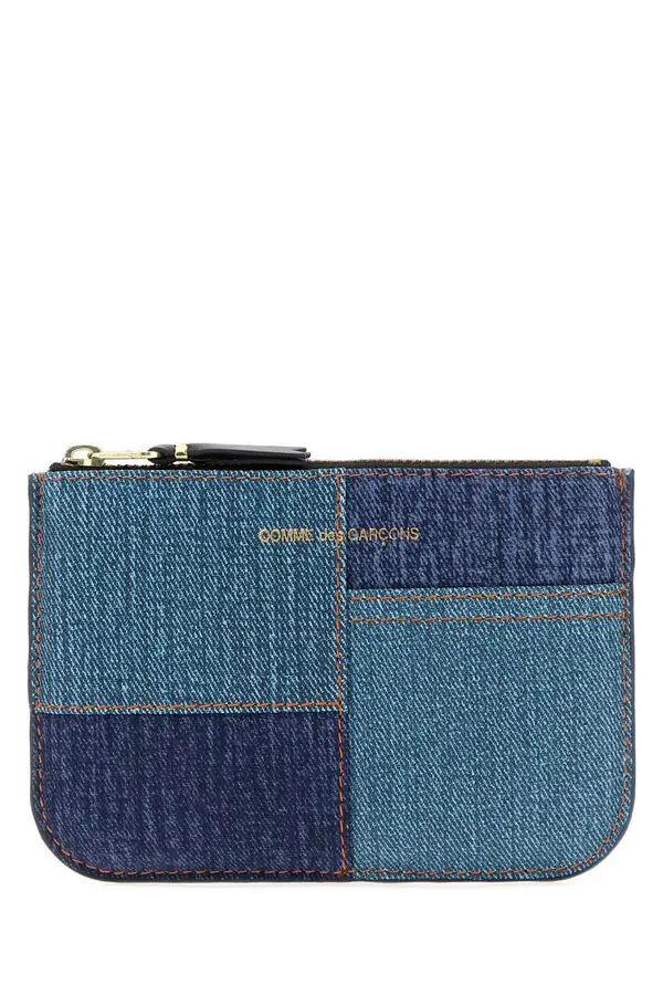 Comme Des Garçons Two-tone Mini Denim Coin Purse - Multicoloured