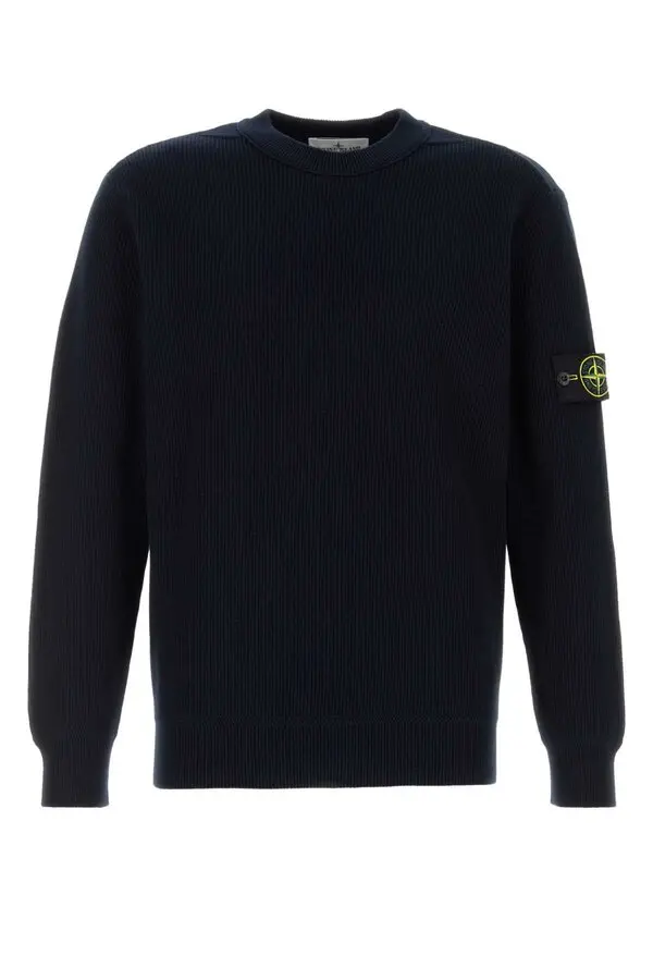 Stone Island 100% Cotton Knit Sweater