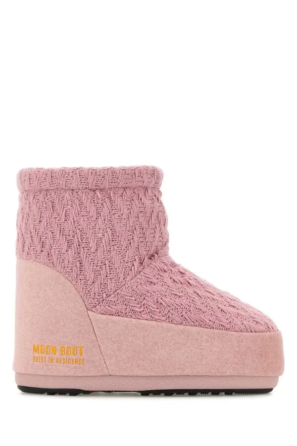 Moon Boot Icon Low Ankle Fabric Boots - Pink