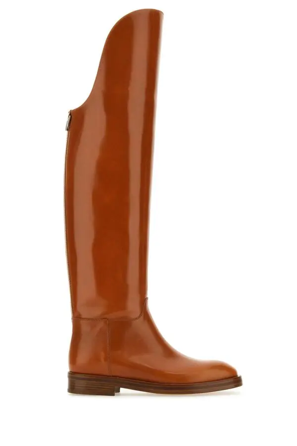 DURAZZI MILANO Knee-high Equestrian Boots In Calf Leather