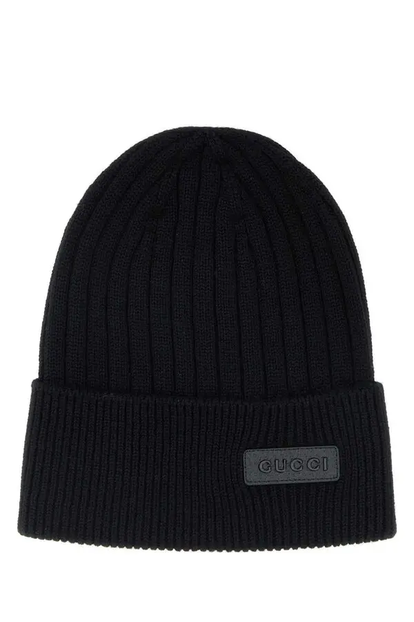 Gucci Wool Beanie Hat - Black