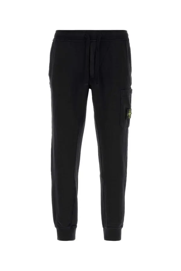 Stone Island Cotton Joggers For - Black