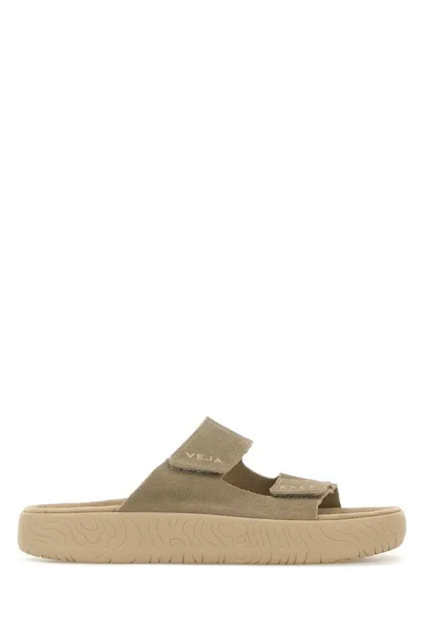 VEJA Suede Slip-on Sandals - Grey