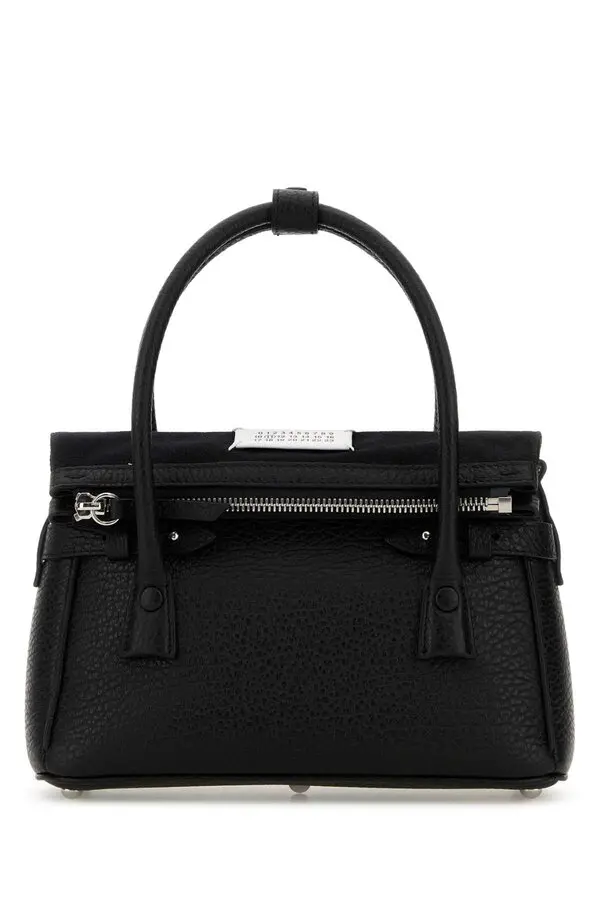MAISON MARGIELA Leather Handbag With Silver-tone Hardware