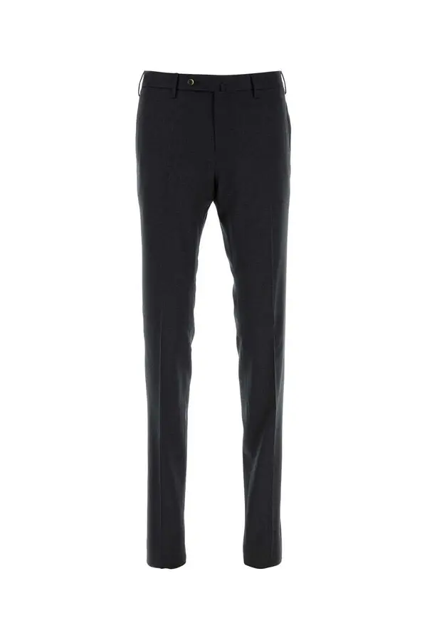PT TORINO Stretch Virgin Wool Tailored Trousers - Grey