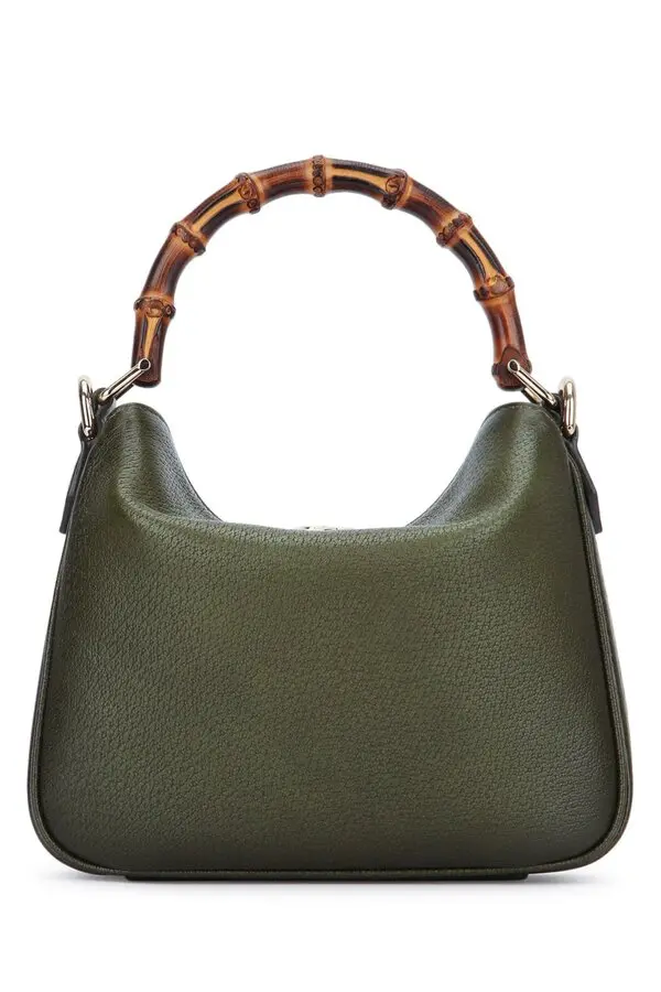 Gucci Bamboo Handle Hobo Bag - Green
