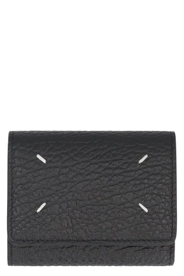 MAISON MARGIELA Leather Wallet 10.5 X 8.5 X 2 Cm - Black