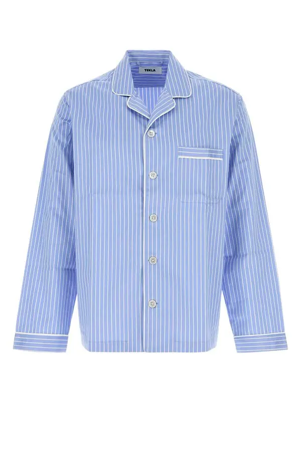TEKLA Striped Organic Cotton Sateen Shirt - Stripped