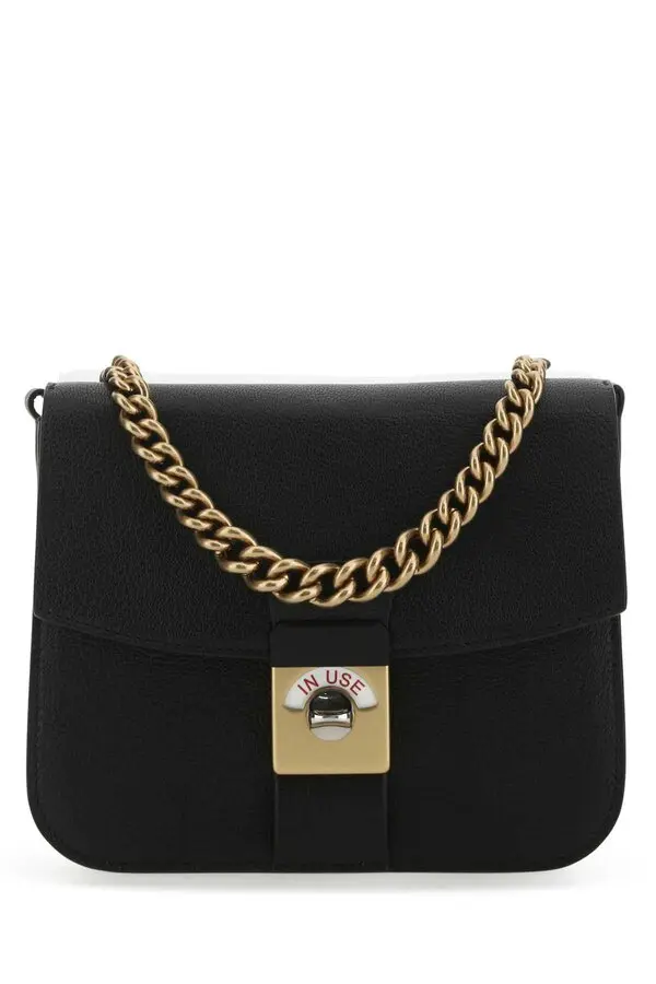 MAISON MARGIELA Ovine Leather Square Handbag With Golden Brass Accents - Multicoloured