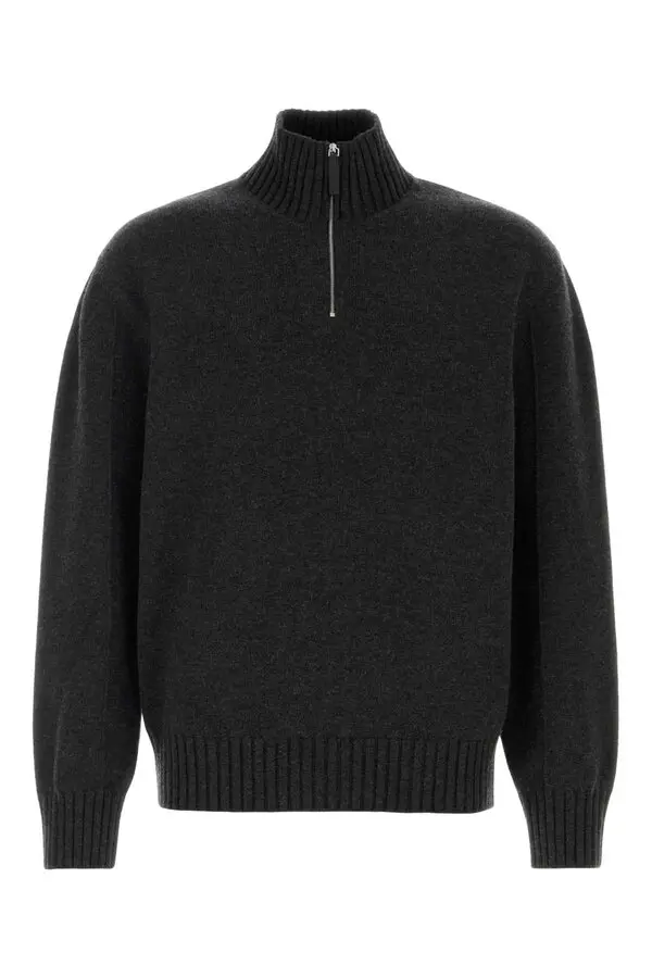 FERRAGAMO Slate Cashmere-blend Sweater For