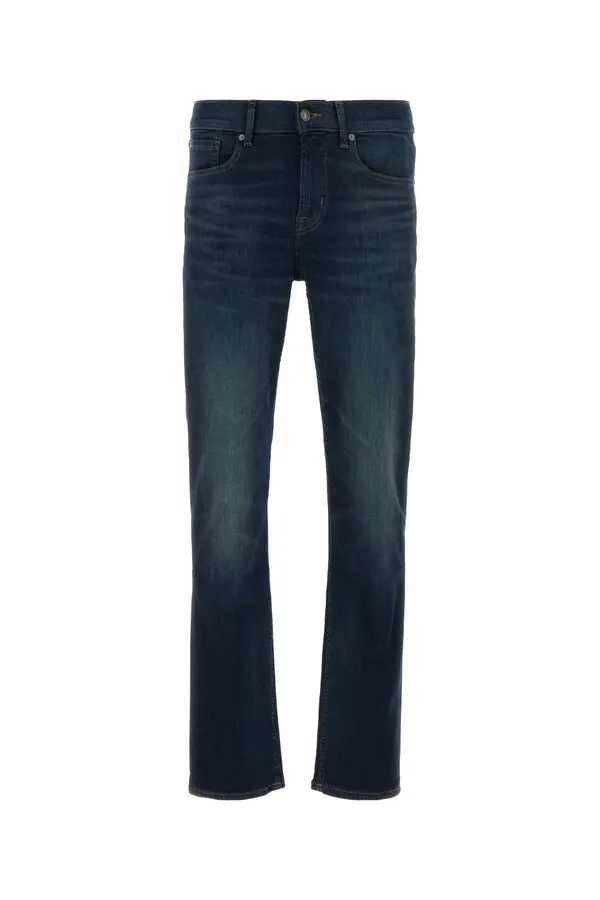 Seven For All Mankind Stretch Denim Jeans - Blue