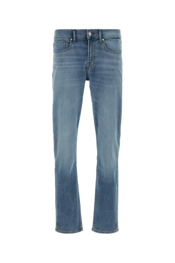 Seven For All Mankind Stretch Denim Jeans - Light Blue