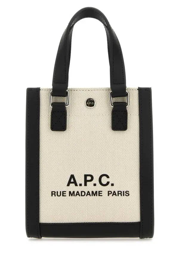 A.p.c. Two-tone Canvas And Leather Camille 2.0 Mini Handbag