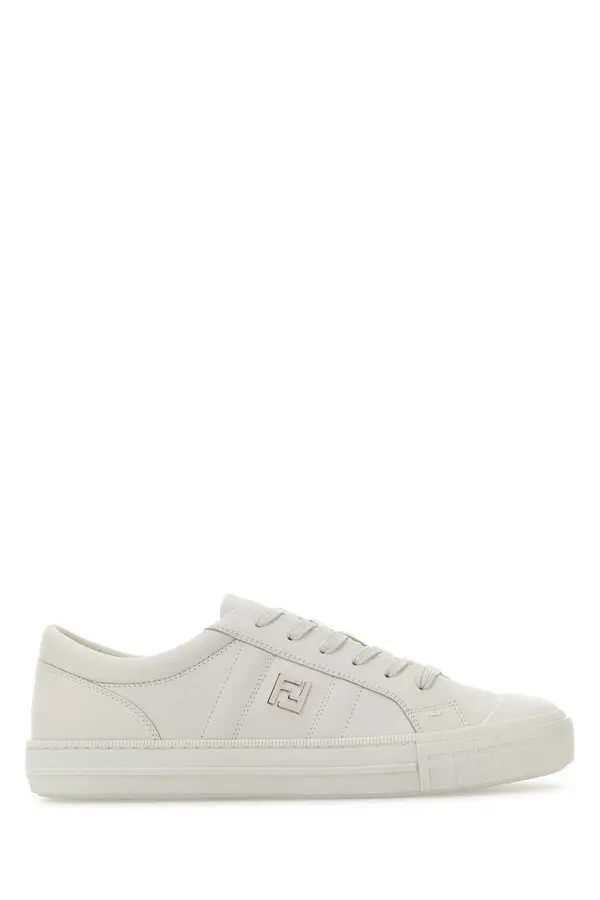 Fendi Leather Domino Sneaker - White
