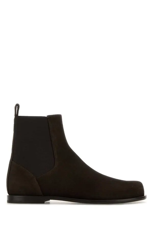 Fendi S Suede Chelsea Ankle Boots - Brown