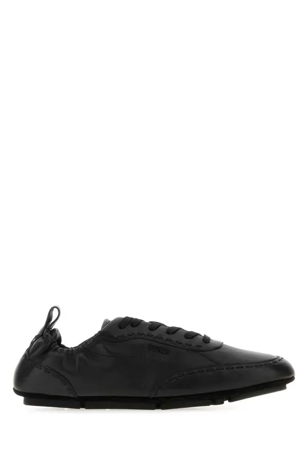 Fendi Leather Fit Sneakers - Black