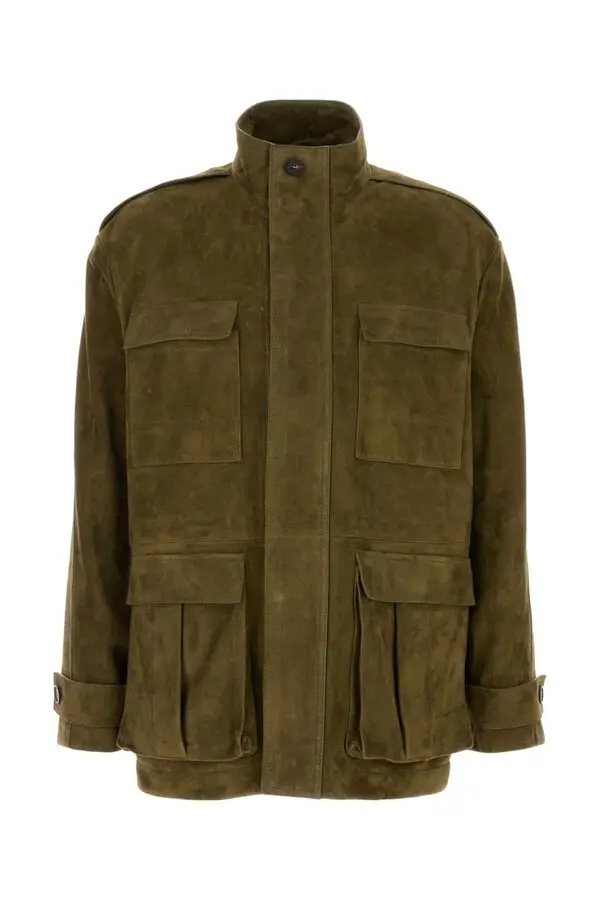 FERRAGAMO Lamb Suede Jacket With Viscose Lining