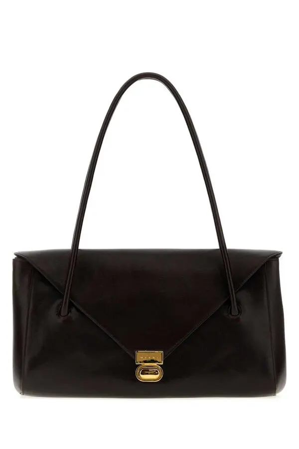 Marni 100% Bovine Leather Shoulder Bag - Brown