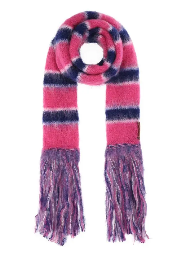 Marni Embroidered Mohair-blend Scarf, 3 M X 27 Cm