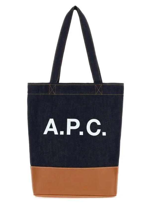 A.p.c. Cohlo Denim Handbag With Top Handle