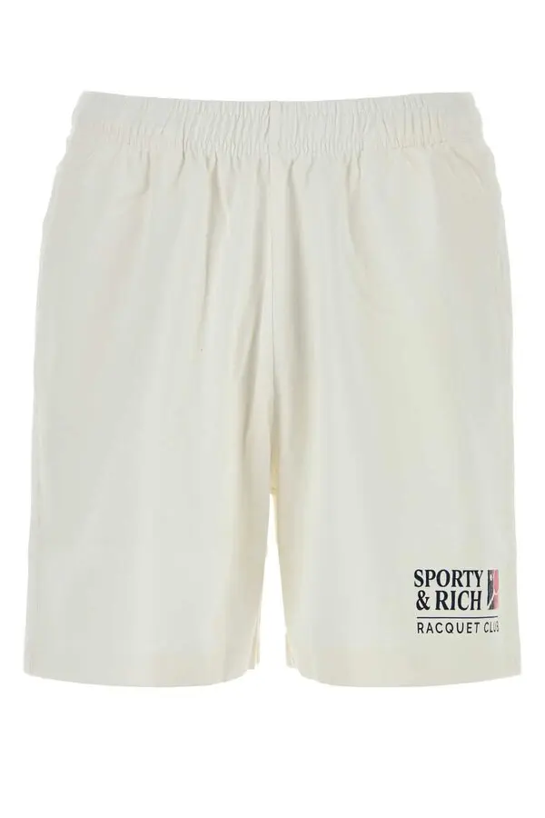 SPORTY & RICH Cotton Bermuda Shorts