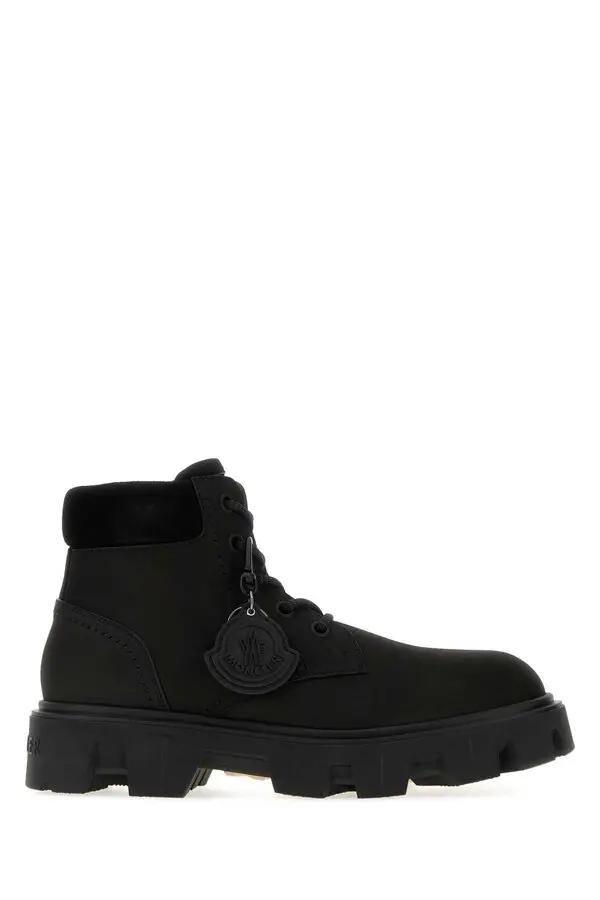 Moncler Peak City Suede Ankle Boots For - Black