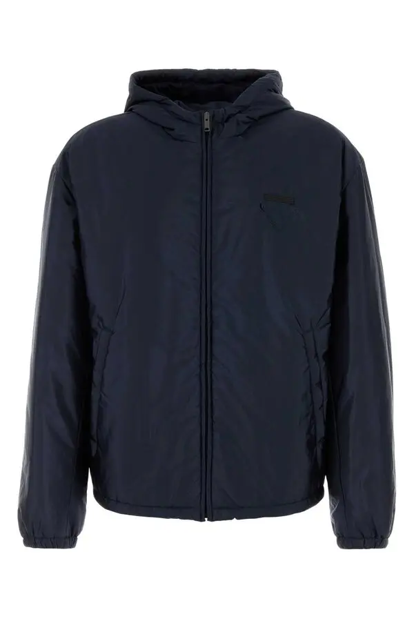 Prada Re-nylon Padded Jacket - Blue