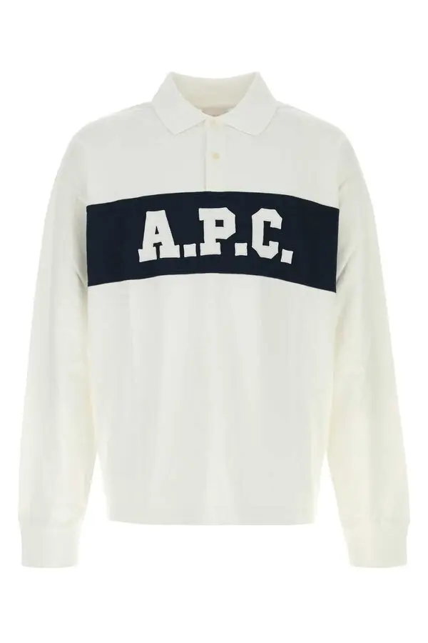 A.p.c. Oversized Alexis Polo Shirt In 100% Cotton - White