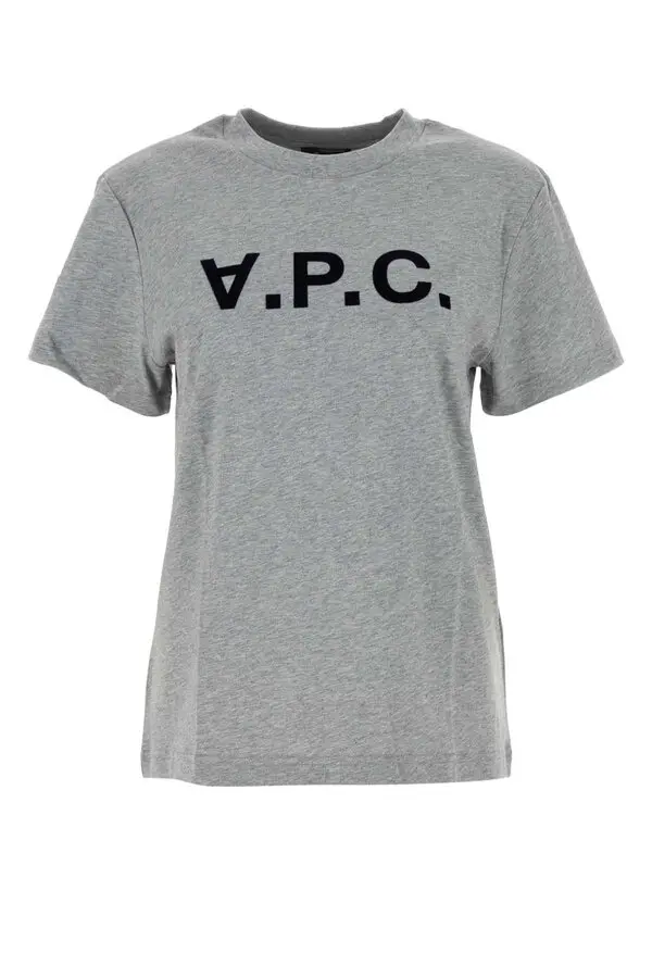 A.p.c. Melange Cotton T-shirt - Grey