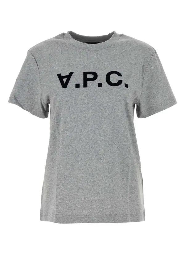 A.p.c. Melange Cotton T-shirt - Grey