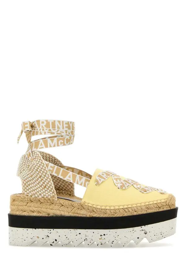 Stella McCartney Gaia Canvas Platform Espadrilles With 5 Cm Platform - Multicoloured