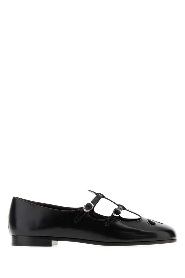 Tory Burch Leather Ballerinas With Buckle Detailing