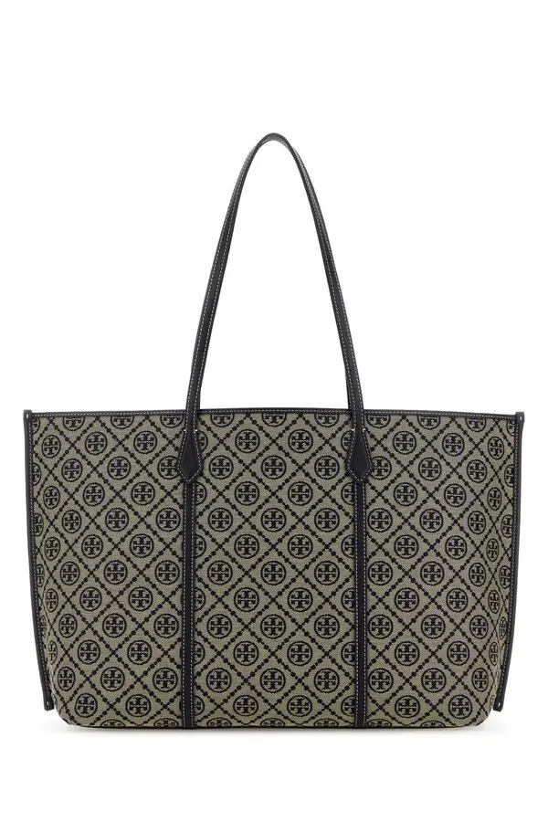 Tory Burch Embroidered Canvas Shopping Handbag