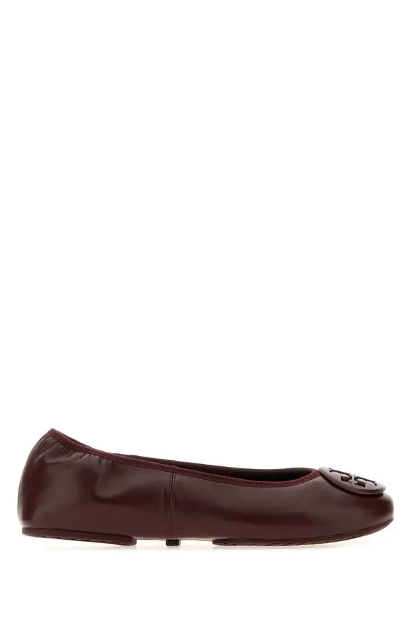 Tory Burch Grape Nappa Leather Reva Ballerinas