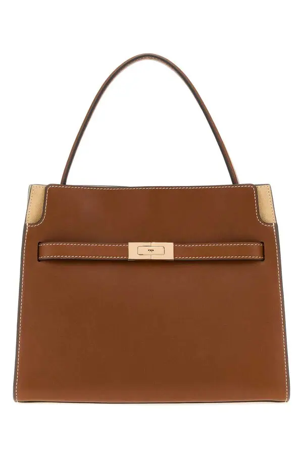 Tory Burch Leather Mini Lee Handbag - Camel