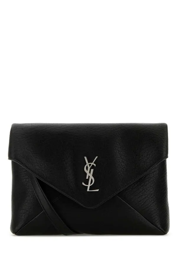 Saint Laurent Cassandra Mini Leather Crossbody Clutch Bag, 23 Cm
