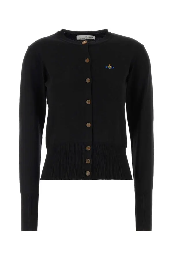 VIVIENNE WESTWOOD Bea Cotton-cashmere Knit Cardigan - Black