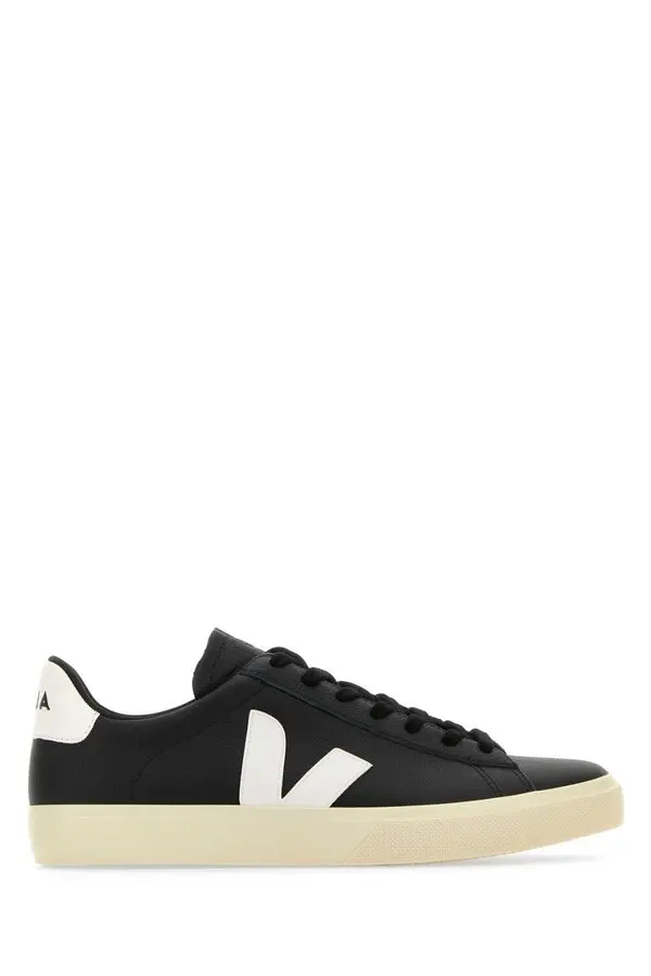 VEJA Campo Chromefree Leather Sneakers - Black