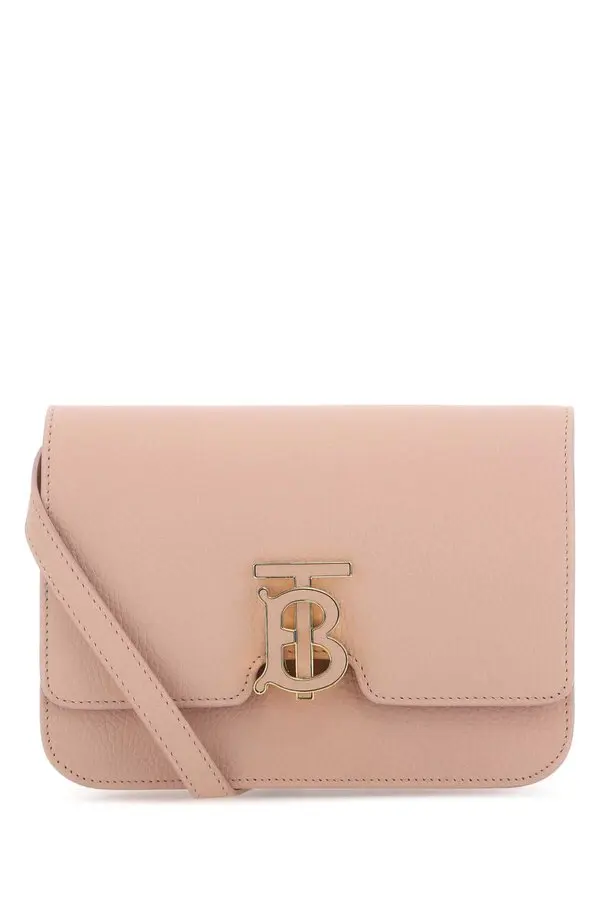 Burberry Leather Small Tb Crossbody Handbag - Pink